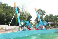 China Commercial Funny Free Fall Fiberglass Pool Slide / Cannon Ball For Water Theme Parks for sale