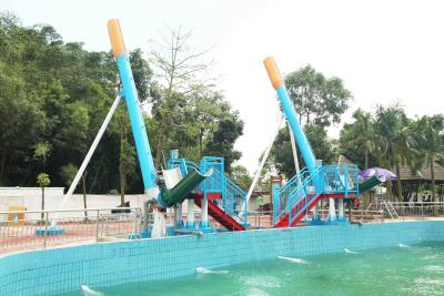 China Commercial Funny Free Fall Fiberglass Pool Slide / Cannon Ball For Water Theme Parks for sale