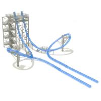 China Adventure Magic Loop Fiberglass Water Slides For Outdoor Water Park Games / Body slide for sale