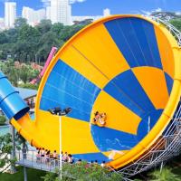 China Funny Giant Fiberglass Water Slides , Super Tornado Water Slide 720rider/H Capicity for sale