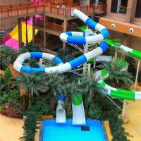 China 304 Stainless Steel Screw Fiberglass Water Slides 1m Width OEM for Water Park for sale