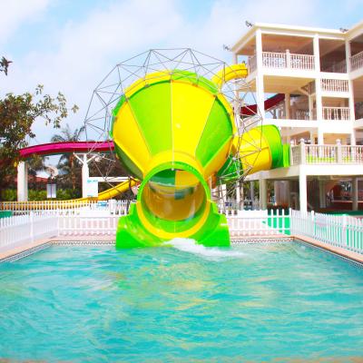 China Comercial Indoor Water Play Small Slide / Water Park Ride 100m3/Hr Small Tornado Water Slide for sale
