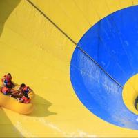 China High Quality colorful Super Water Slide  with Space Hole Long Slide for amusement park for sale