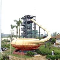 China Joy Ride Space Bowl Slide / FRP + Stainless Steel Play Equipment For Schools / Water Park for sale