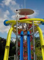 China Extraterrestrial Fiberglass Water Slides / Park Open Spiral Water Slide New Style Water Slide for sale