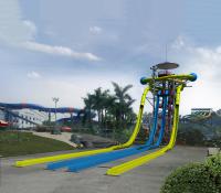 China Extraterrestrial Fiberglass Water Slides / Park Open Spiral Water Slide New Style Water Slide for sale