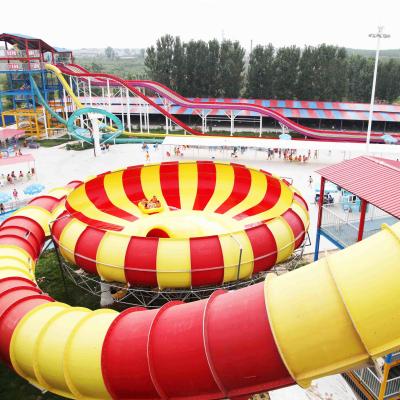China High Capacity Aqua Park Equipment Space Bowl Water Slide With 720 Riders / H for sale