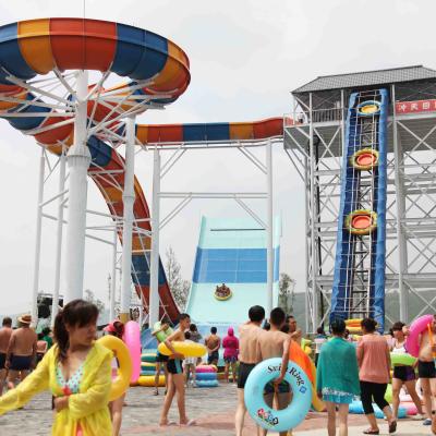 China Galvanized Carbon Steel Aqua Slides for Waterpark Project , Pool Water Slide for sale