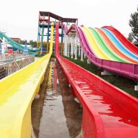 China Fiberglass Custom Water Slides High Speed For Amusement Water Park 1 Person / Lane for sale