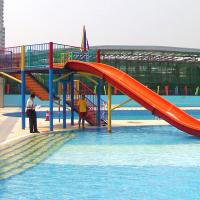 China 2m Height Fiberglass Kids' Water Slides , Parent - Child Water Park Equipment Mountain Slide for sale