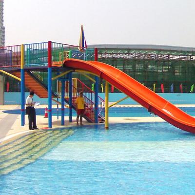 China 2m Height Fiberglass Kids' Water Slides , Parent - Child Water Park Equipment Mountain Slide for sale