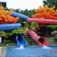 China 2m Height Fiberglass Kids' Water Slides , Parent - Child Water Park Equipment Mountain Slide for sale