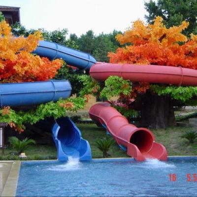 China Commercial Playground Equipment Open Close Style Body Slides For Kids for sale