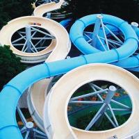 China Spiral Waterpark Slide , FRP Water Park Slides / Cuustomized Water Slide for Giant Aqua Park for sale