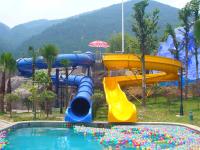 China Mini Water Park Equipment Fiberglass Swimming Pool Slide For Kids Playground for sale