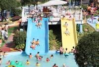 China Mini Water Park Equipment Fiberglass Swimming Pool Slide For Kids Playground for sale