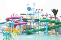 China Gaint Fiberglass Water House Aqua Park Games With Water Slide For Family Fun for sale