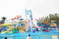 China Interactive Aqua Playground Water Slide Equipment Fun Theme Park for sale