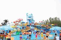 China Pirate Ship Water Theme Park Aqua Playground With Steel Structure for sale