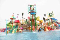 China Commercial Medium Water House Aqua Playground Platform With Water Slide for Water House for sale