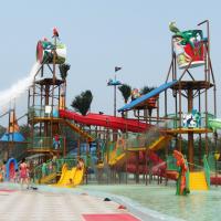 China Fiberglass Aqua Playground Equipment Big Water House For Family Fun Custom for sale