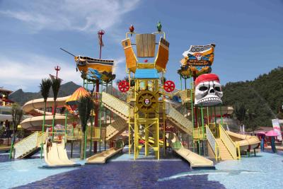 China Safe Pirate Ship Medium Water Play Equipment Funny Slide Resort for sale