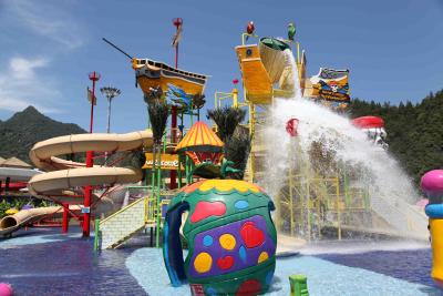China Big Water House Aqua Playground Equipment Steel Aquatic Play Structures for sale