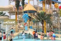 China Big Water House Water Park Game Steel Aquatic Play Structures For Amusement Park for sale