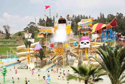 China Floating  Water House Large Aqua Playground Theme Hotel Outdoor Water Park Fiberglass Equipment for sale