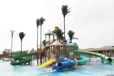 China Family Commercial Aqua Playground Fiberglass with Water Park Slides / Customized Water Park Equipemnt for sale
