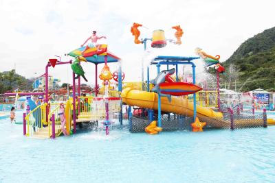 China Fiberglass Kids' Water House Playground Inside Water Parks With Water Pump for sale