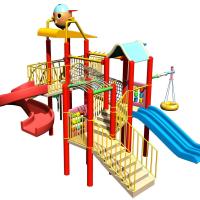 China Hotel Kids' Water Playground Indoor Waterparks with Fiberglass Mini - slide for sale