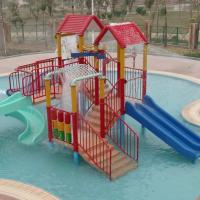 China Swimming Pool Equipment Playhouse for Kids with Small Fiberglass Water Slide for sale