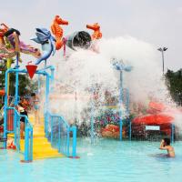 China Water Park Equipments, Kids' Water Playground For 50 Riders 17.5 * 11 * 7m for sale
