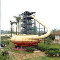 China Joy Ride Space Bowl Slide / FRP + Stainless Steel Play Equipment For Schools / Water Park for sale
