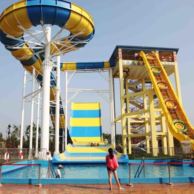 China Fiberglass Aqua Park Equipment , Giant Boomerang Water Slide For Resort for sale