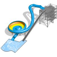China Durable Aqua Park Equipment Featuring Super Bowl Slide Design with Stainless Steel Support and Customized Color Options for sale