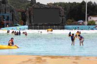 China Theme Artificial Wave Pool Water Park Fiberglass Vacuum Wave Machine OEM for Aqua Park for sale