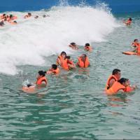 China Biggest Outdoor Water Park Wave Pool Construction Strong Power With Stainless Steel Filter for sale