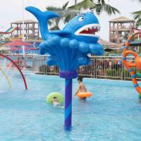 China Cartoon Whale Spray Play Equipment For Adults , 0.3 - 0.6m Water Depth for sale