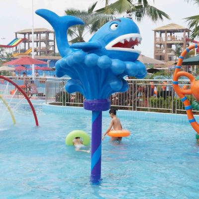 China Cartoon Whale Spray Play Equipment For Adults , 0.3 - 0.6m Water Depth for sale