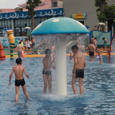 China Customized Fiberglass / PVC Spray Mushroom Waterpark Equipment For Kids Games for sale