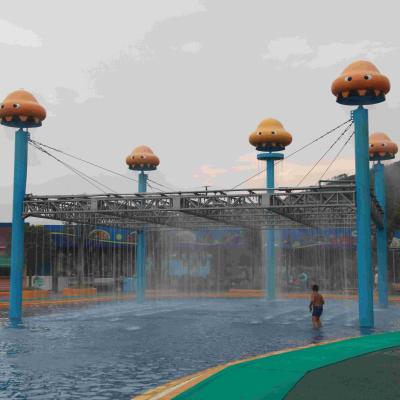 China Mushroom Group Spray Park Equipment , Customized Fiberglass Water Slide for Water Park for sale