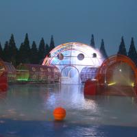 China PVC Spray Park Structures Playground Equipment With 0.3~0.6m Water Depth for sale