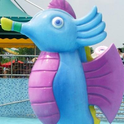 China Kids Spray Park Equipment , Water Games Spray Cartoon Hippocampus for Water Park for sale