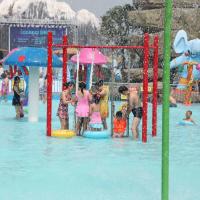 China Kids Entertainment Fiberglass Aqua Playground Spray Game Park Equipment for sale