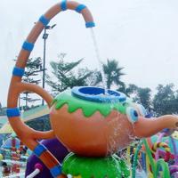 China Customized Fiberglass Flower Spray Park Equipment, Family Entertainment Water Game for sale