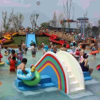 China Fiberglass Water Pool Slides in Medium Water Playground 3200*2700*1300 for sale