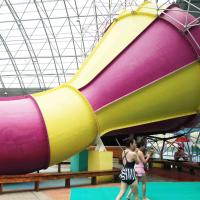 China Children waterslide above ground pool water slide for family interactive water play for sale