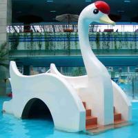 China Water Park Equipment Small Swan Kids Water Slide, Fiberglass Water Pool Slides For Kids for sale